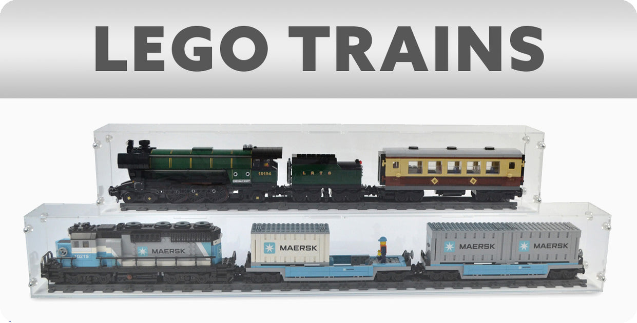 train, lego, case, express, display, model, blue, minifigures, maersk ...