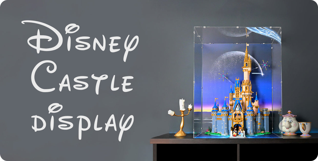 disney, castle, display, case, printed, background, backdrop, decorated ...