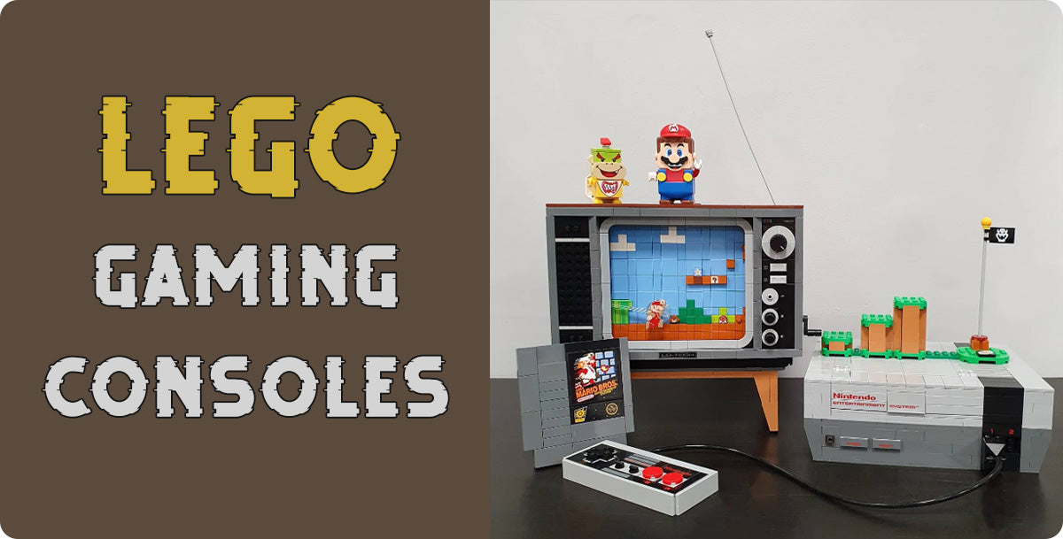 lego, gaming, game, console, model, retro, cabinet, pac-man, ps1 ...