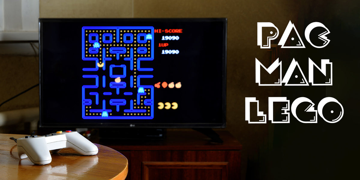 arcade, pac-man, ghosts, retro, vintage, cabinet, 1980s, lego, model ...